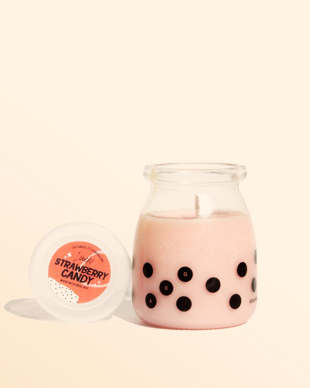 Strawberry Candy Candle – AsianBobaGirl